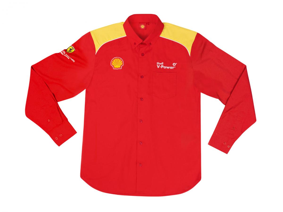 Long Sleeve Woven Shirt Men's - Red - Providing Quality Uniforms